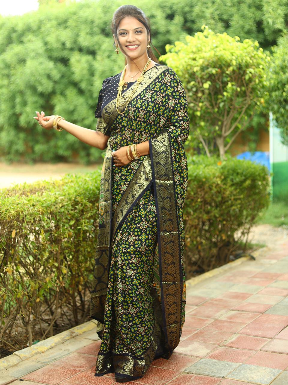 navy-blue-color-soft-patola-silk-saree-with-zari-weaving-work